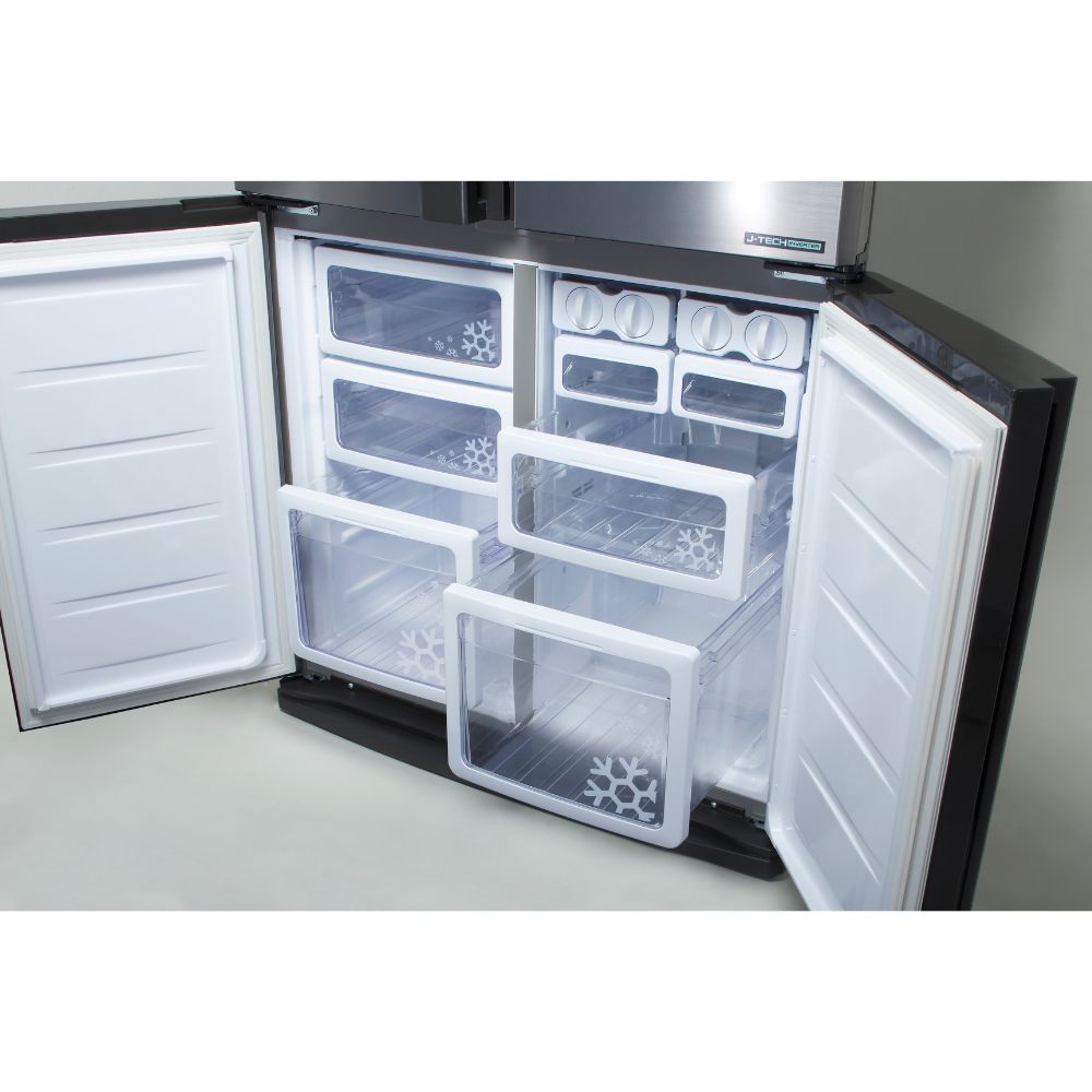 SHARP 724L/605L French 4 Doors Inverter Refrigerator Inox - SJ-FE87V-S ...