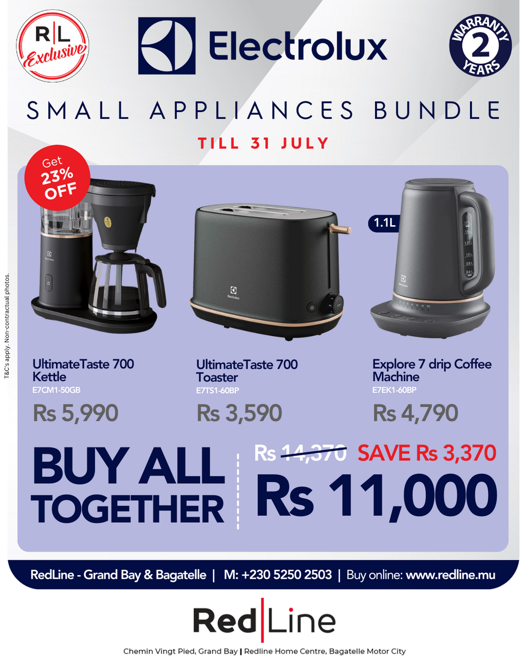 ELECTROLUX Bundle Promo - RedLine Exclusive – Online Shop In Mauritius